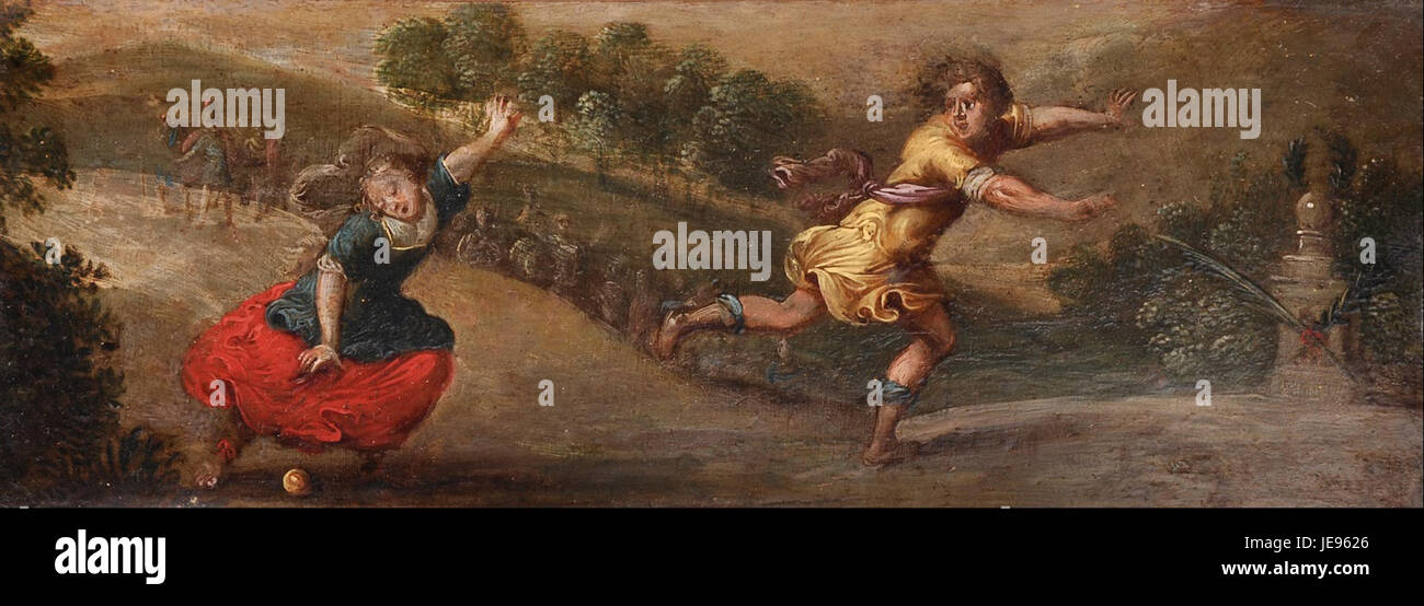 The painting 'Atalanta and Hippomenes' attributed to Johann Wilhelm ...