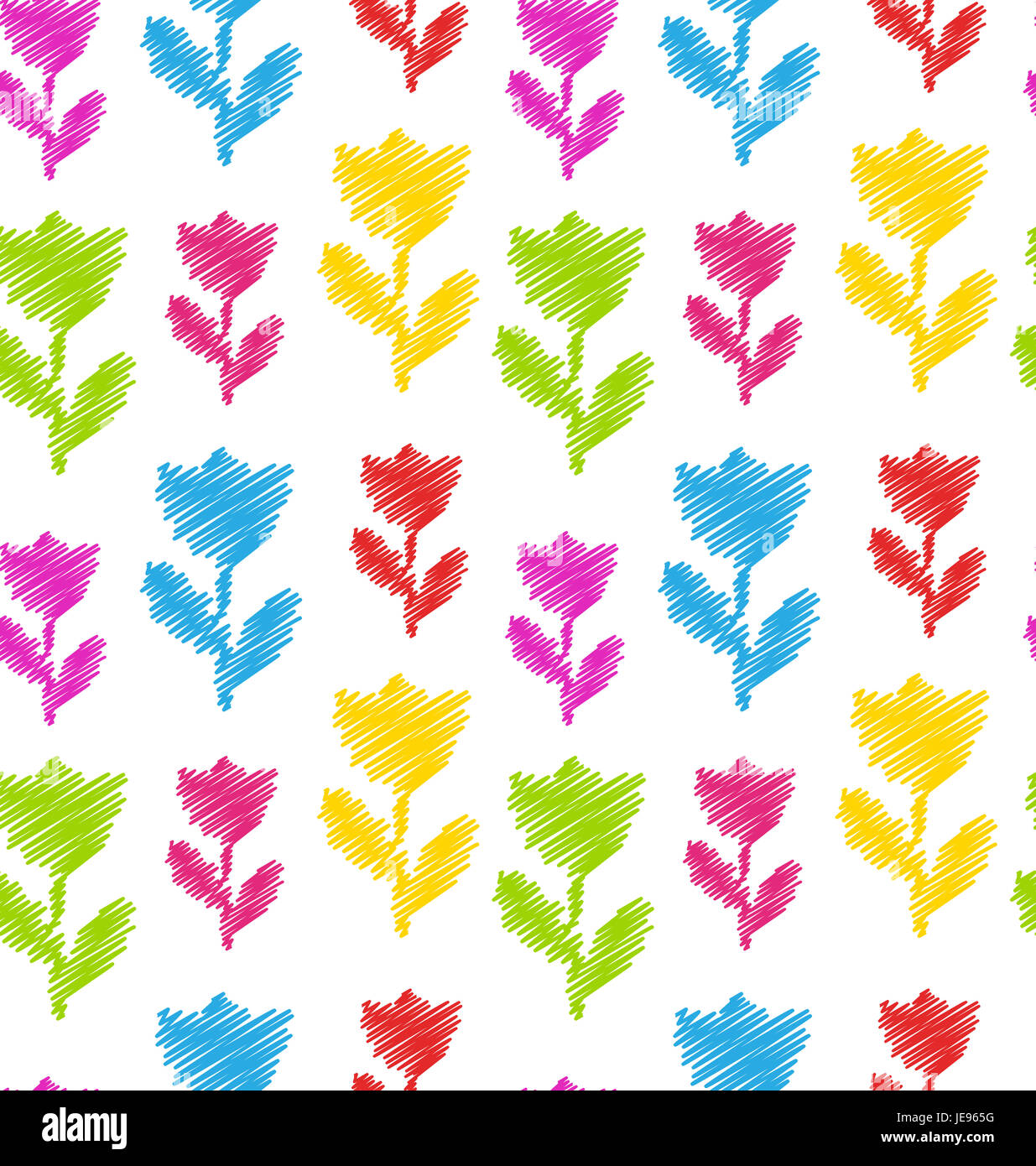 Illustration Seamless Flower Texture, Natural Pattern for Textile Stock ...
