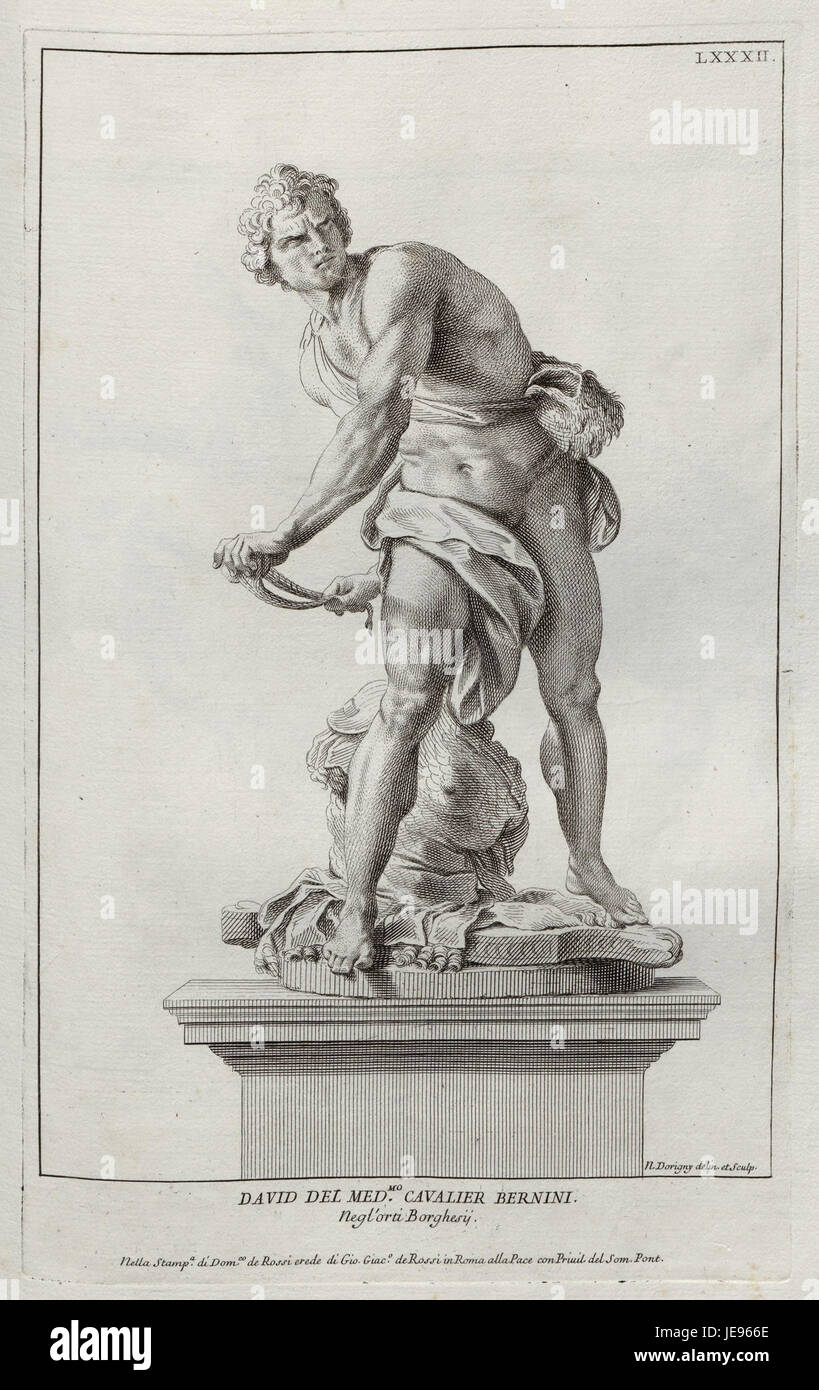 An engraving by Nicolas Dorigny showcases Gian Lorenzo Bernini's famous ...
