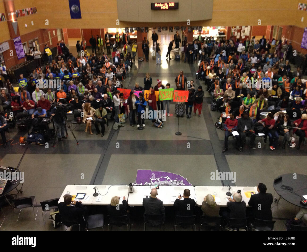 Photograph of the 2013 Budget Town Hall meeting, capturing community ...
