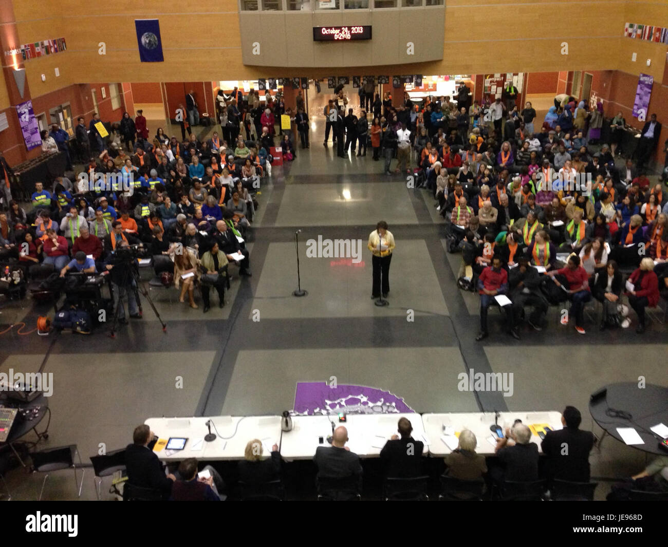 A 2013 budget town hall meeting captured in the image highlights ...