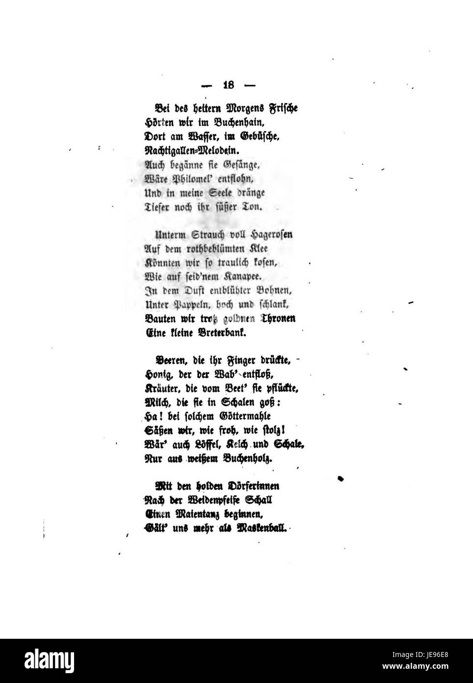 A passage from Blumenlese, an anthology of works by new Swiss poets ...