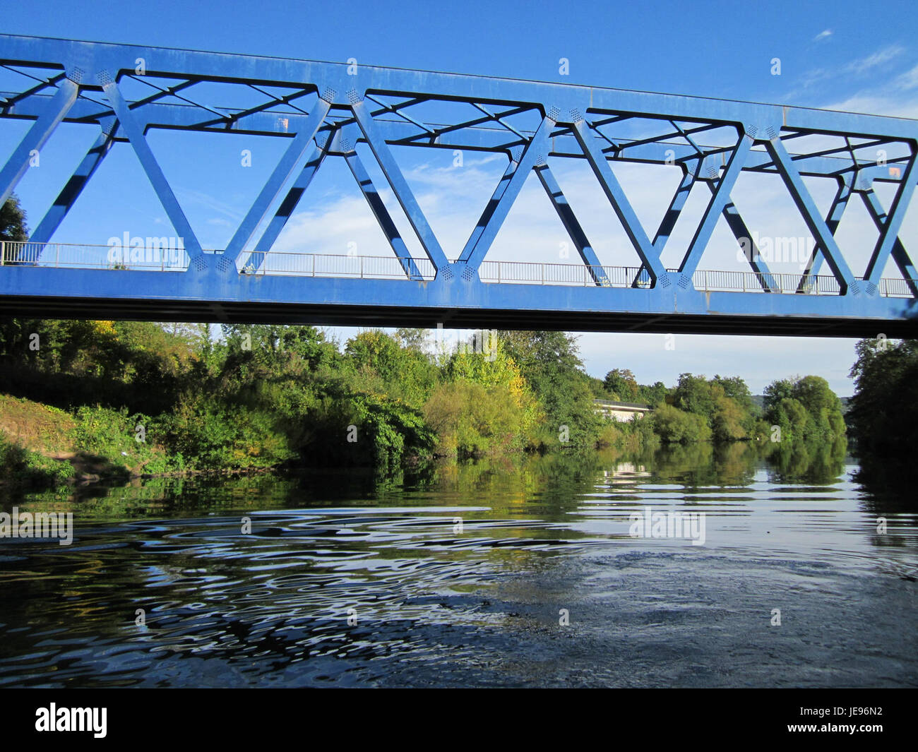 A view of Saarbrücken, a city located along the Saar River in Germany ...