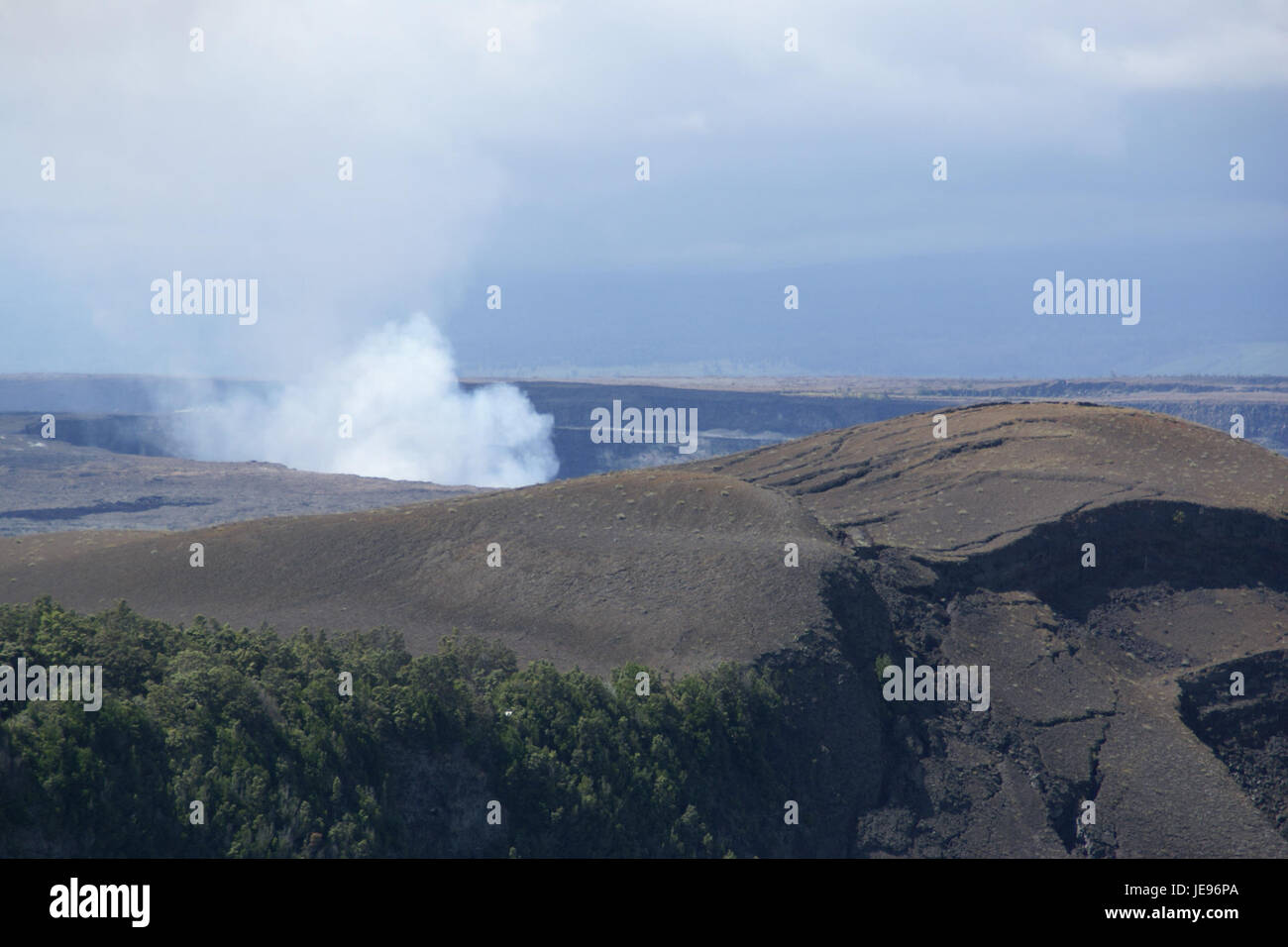 This image shows the Kilauea Caldera and Iki Crater in Hawaii Volcanoes ...