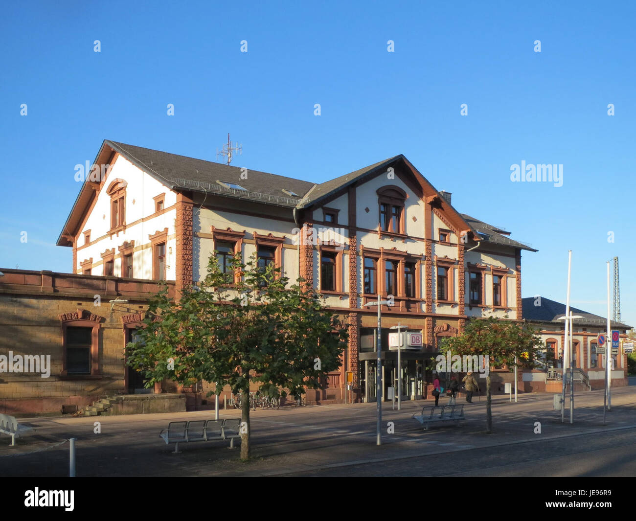 This image shows the St. Ingbert train station in Germany. The station ...