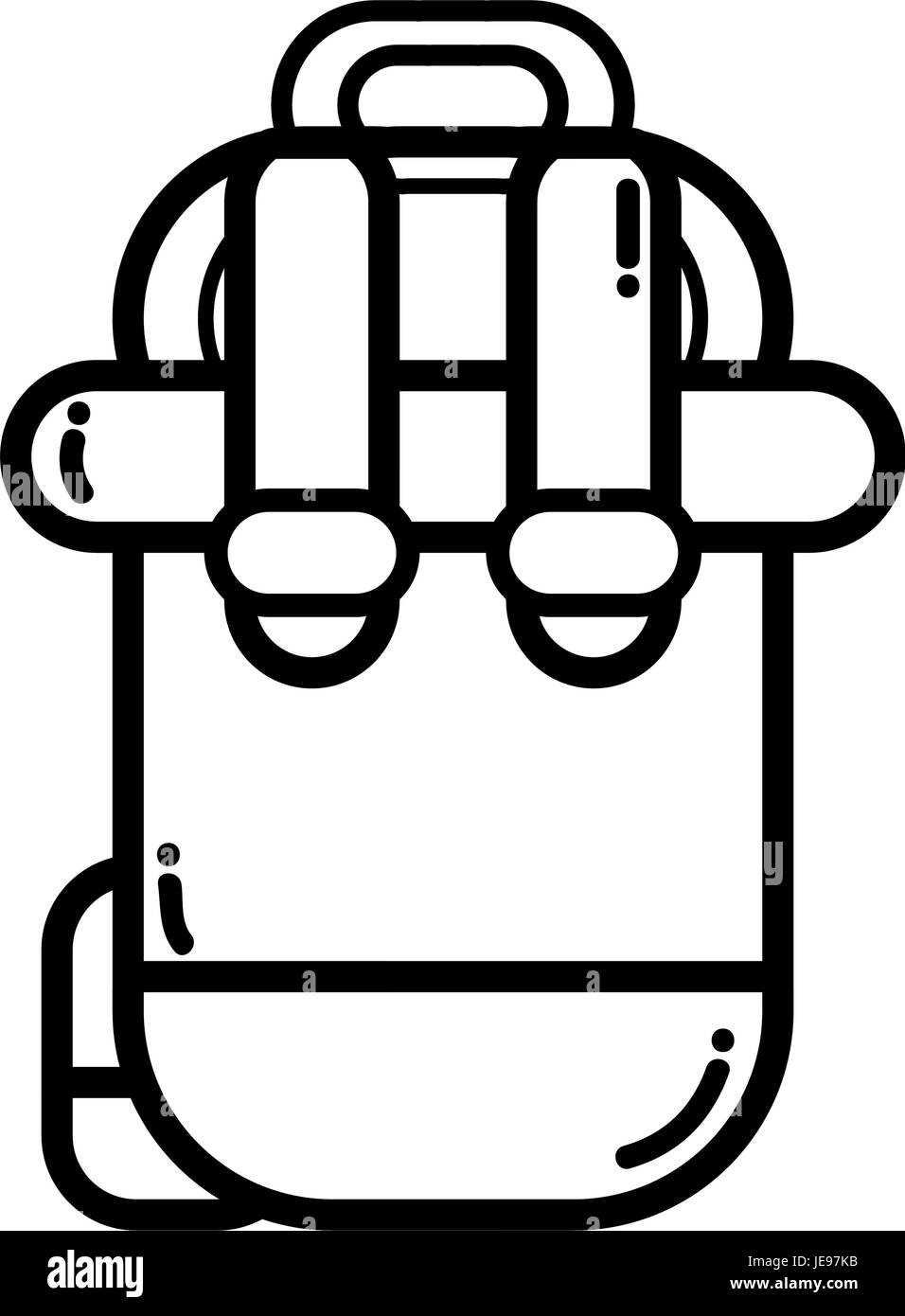 line backpack to go to exploration of vacation Stock Vector Image & Art ...