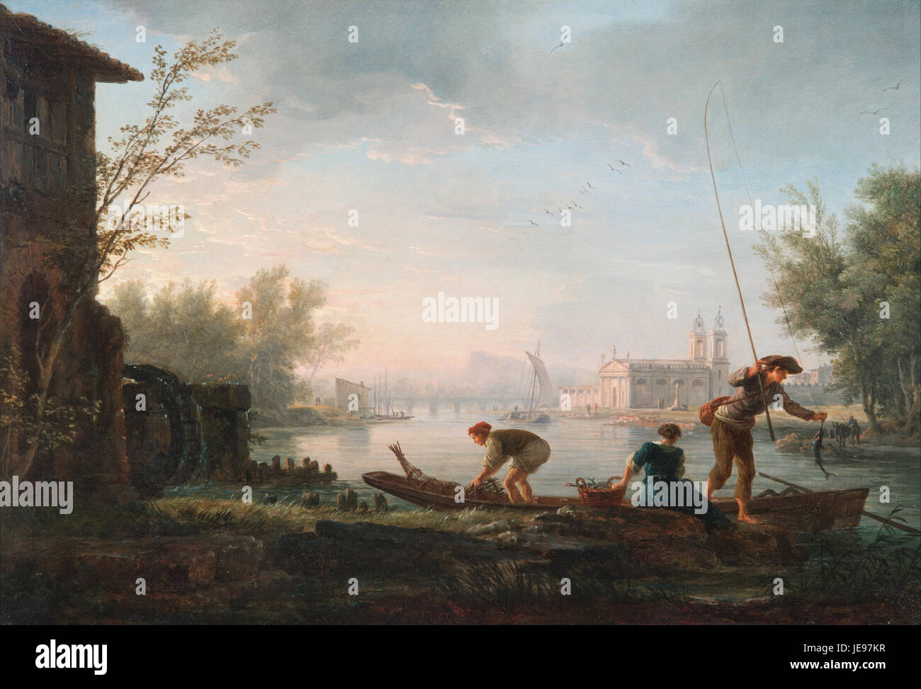 Claude-Joseph Vernet's painting The Four Times of Day – Morning depicts ...