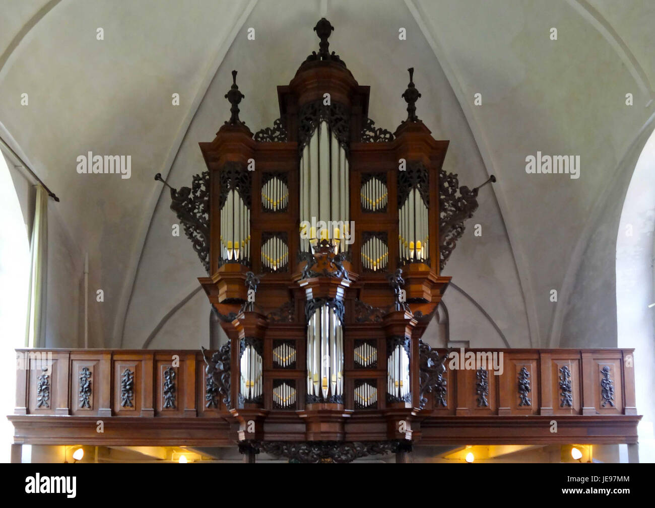 The photograph shows the organ inside the Church of Uithuizen, taken on ...