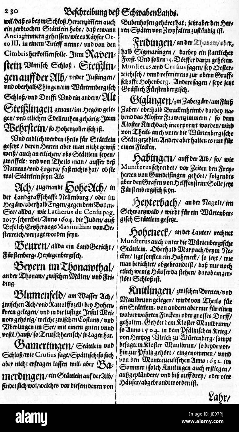 The 'De Merian Sueviae' is a detailed map of the Swabian region in ...