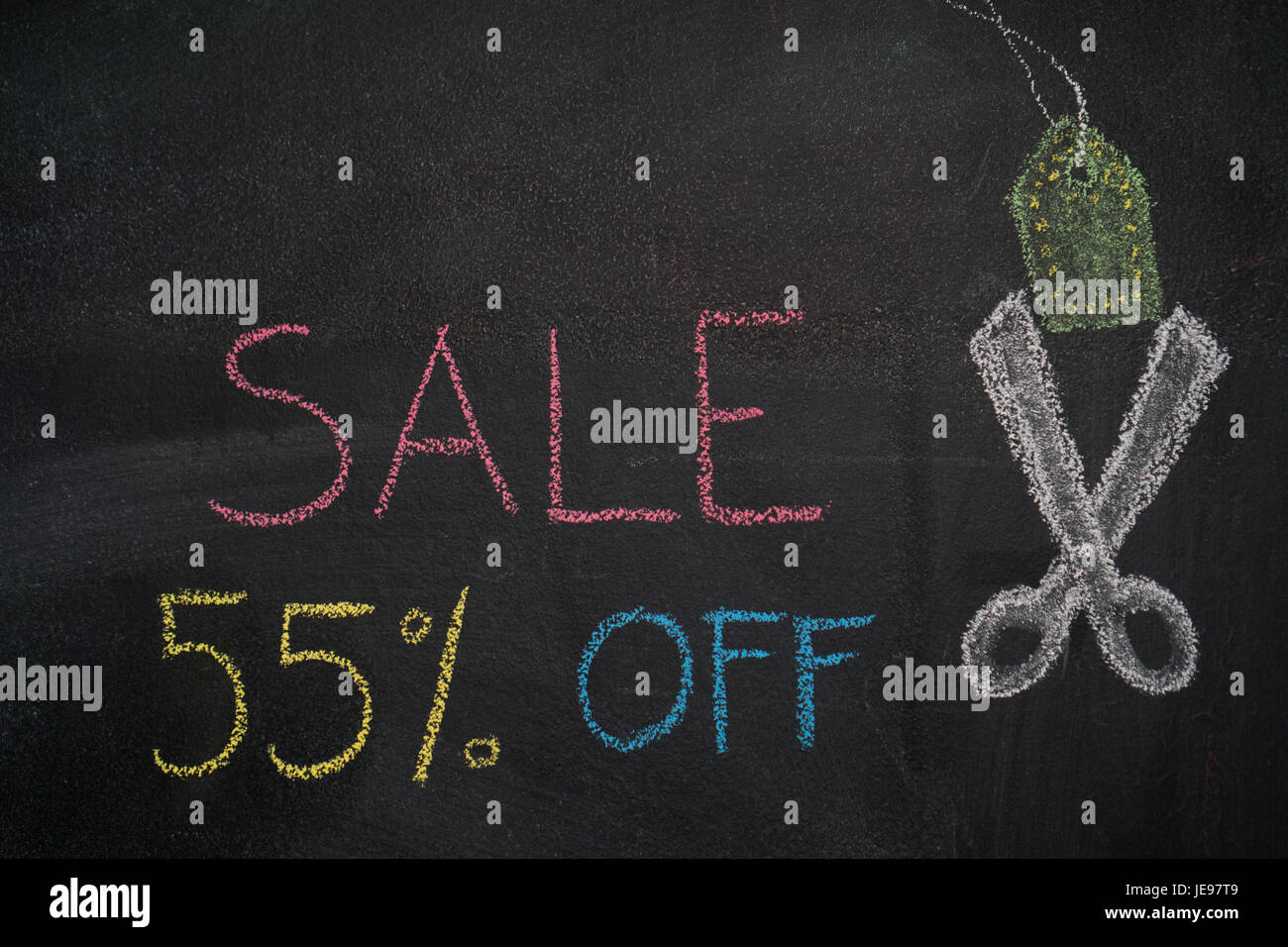 55 off sale banner sign board hi-res stock photography and images - Alamy