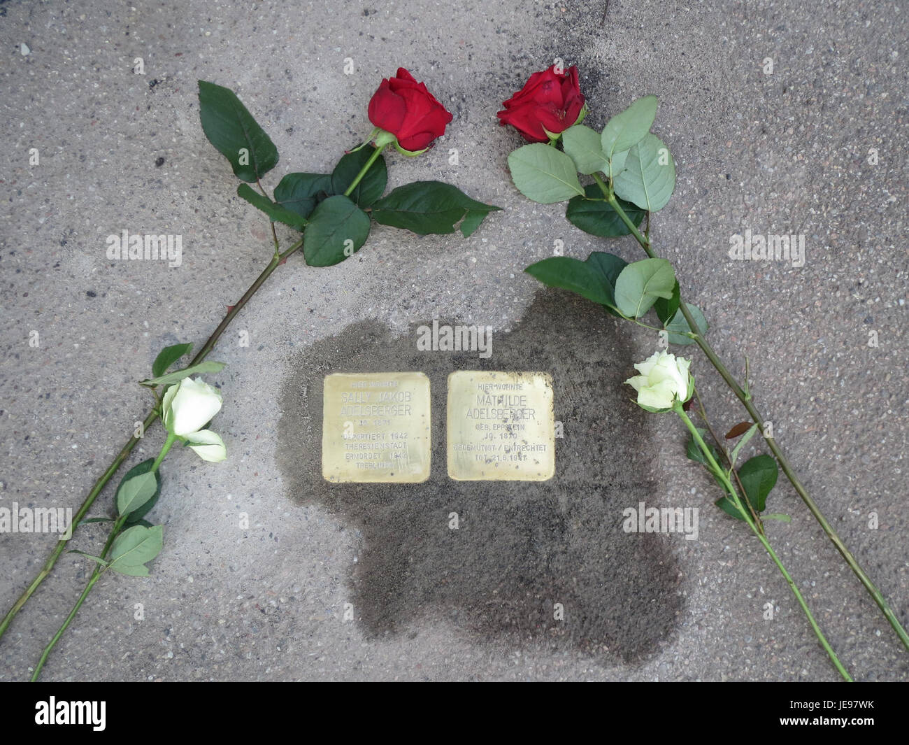 Stolpersteine, or stumbling stones, are small memorial plaques placed ...