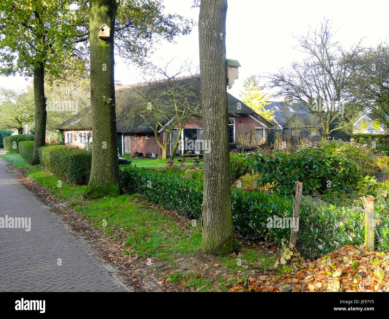 'Dorpsgezicht Drouwen' is a landscape painting that depicts a view of ...