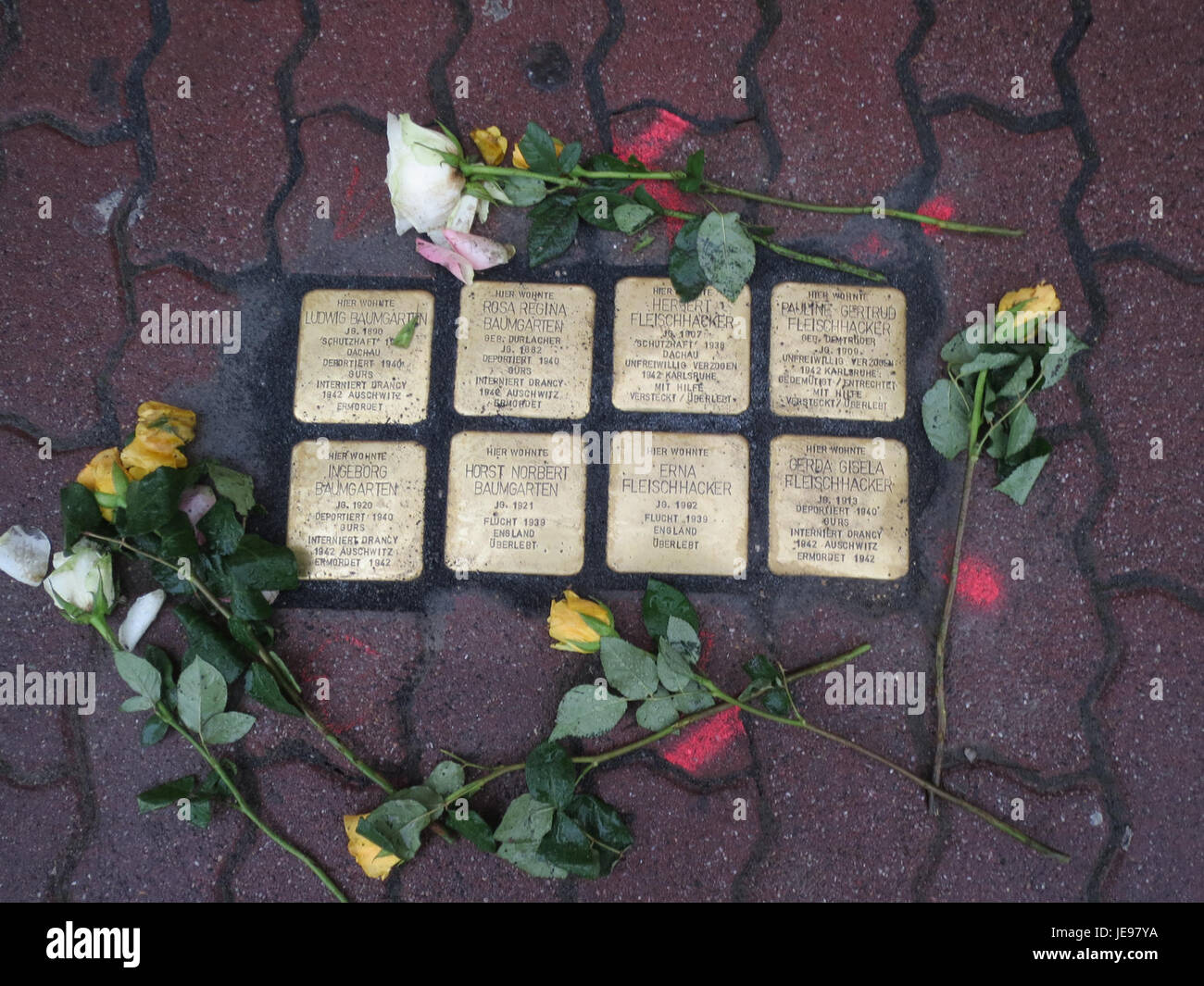 The Stolpersteine project in Hockenheim, Germany, honors victims of ...