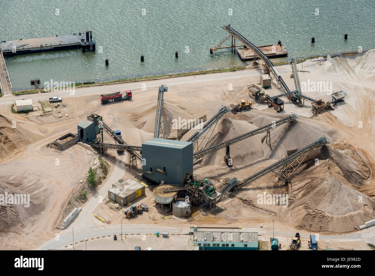 Aerial picture of Sagrex Kallo Stock Photo - Alamy