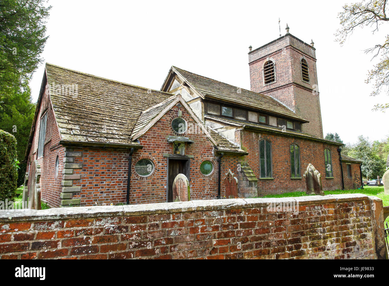 St Peter's Church in the village of Swettenham, Cheshire England UK ...