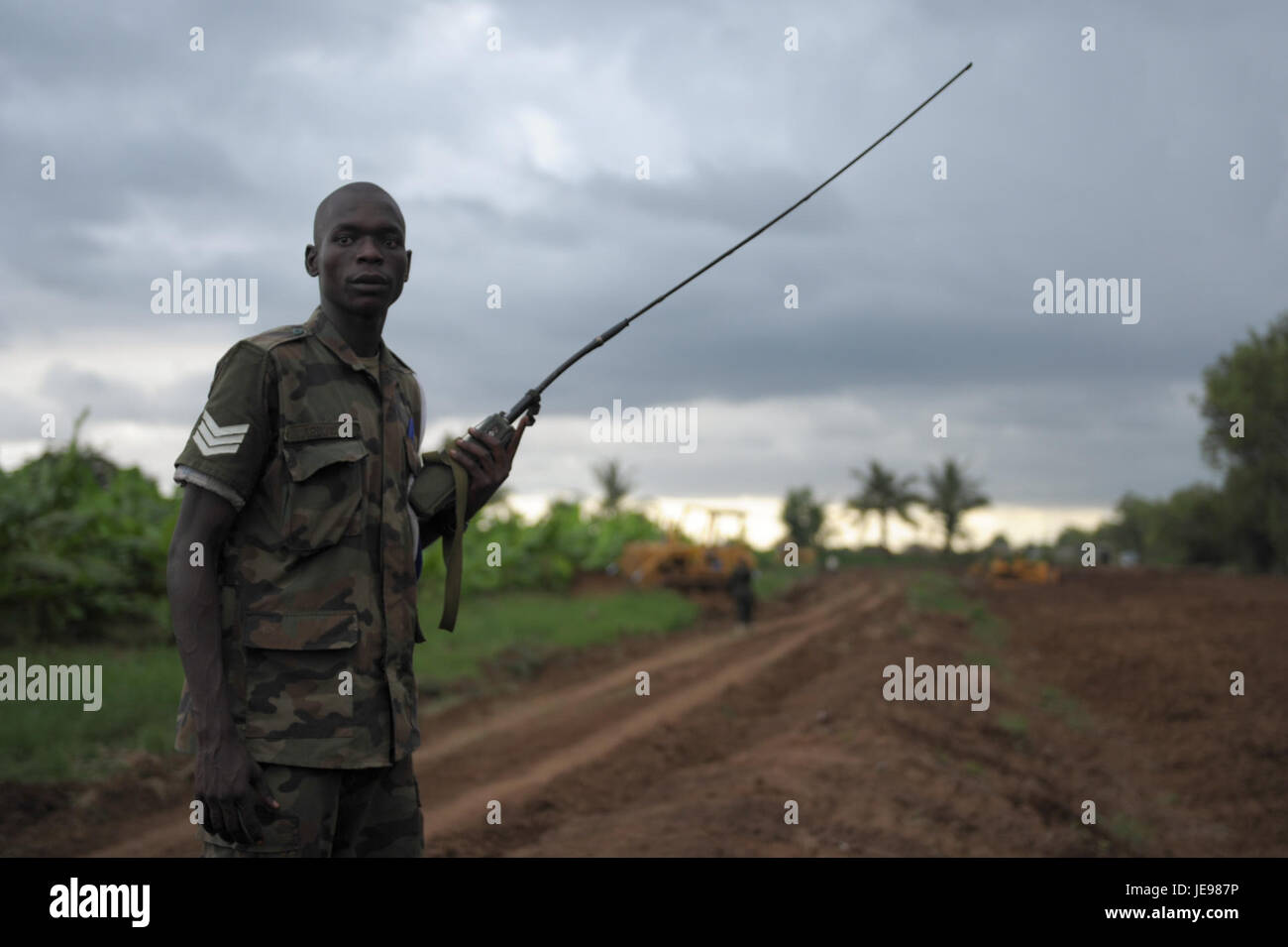This image captures road works in Afgoye, Somalia, on November 10, 2013 ...