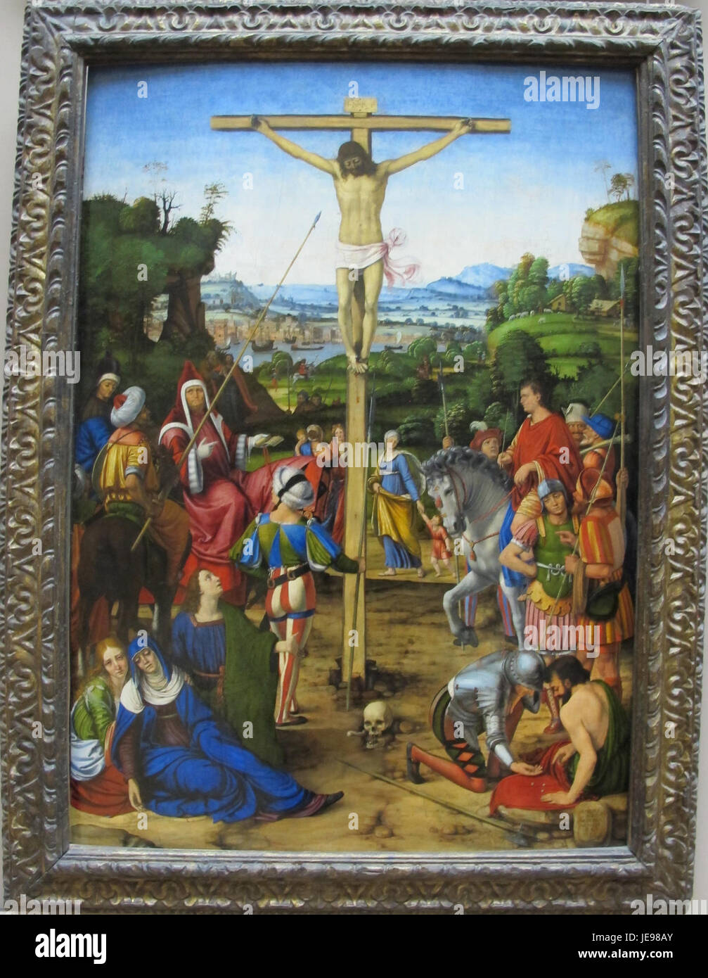 Andrea Solario's 'Crocifissione' (Crucifixion), painted in 1503, is a significant work from the ...