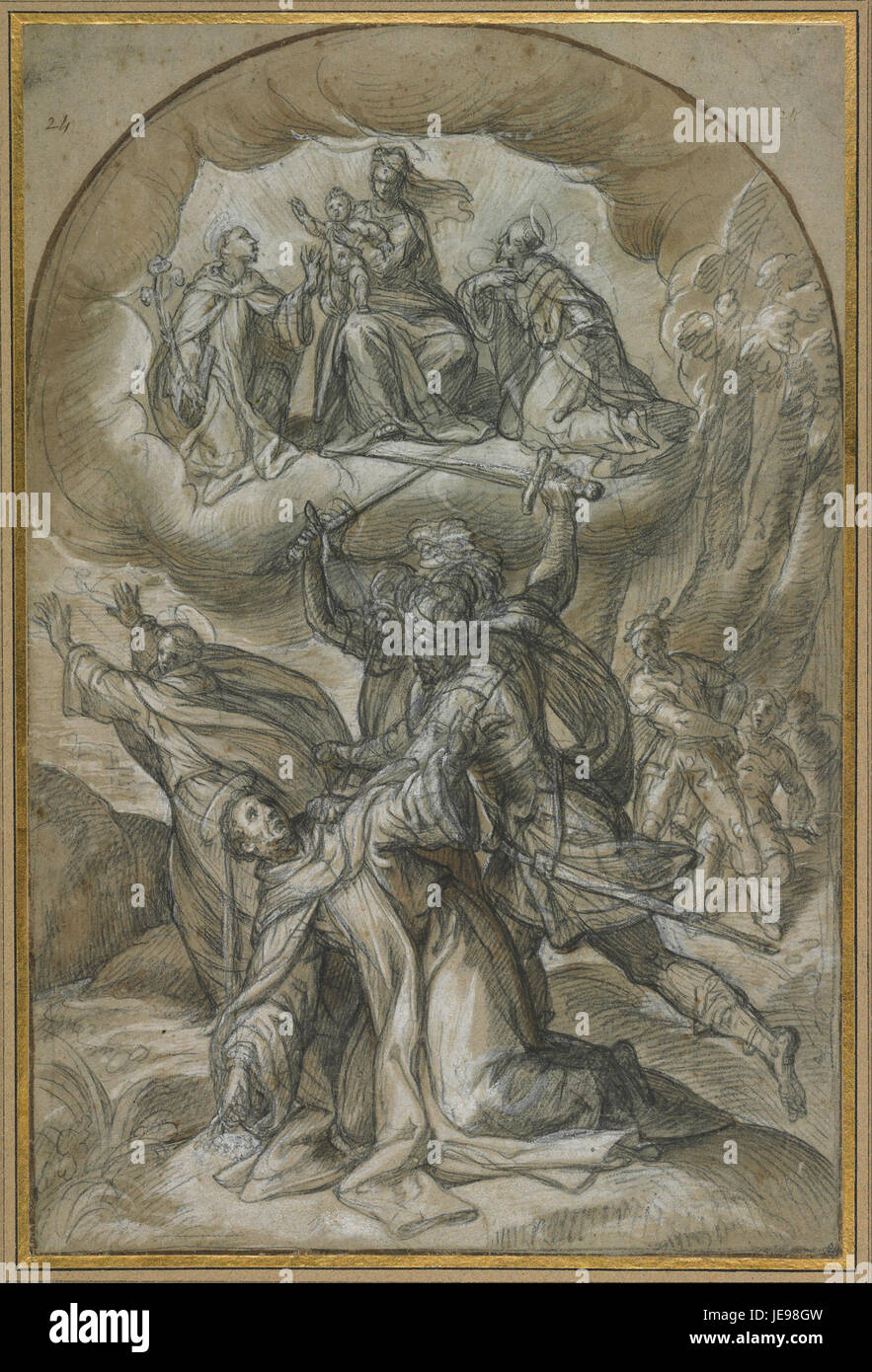 Denys Calvaert - The Death of Saint Peter Martyr Stock Photo - Alamy