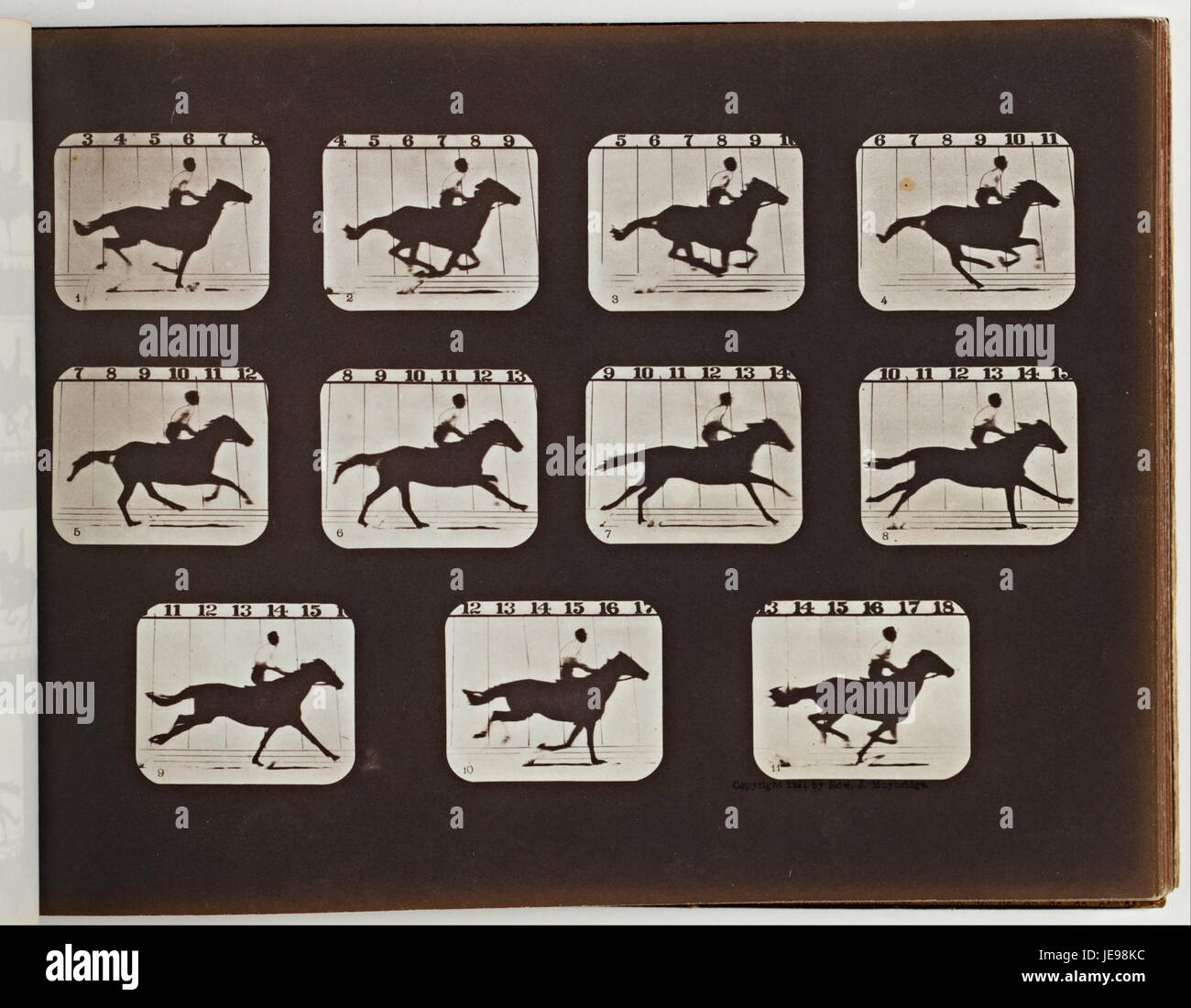 Eadweard Muybridge's famous photographic series Sallie Gardner Running ...