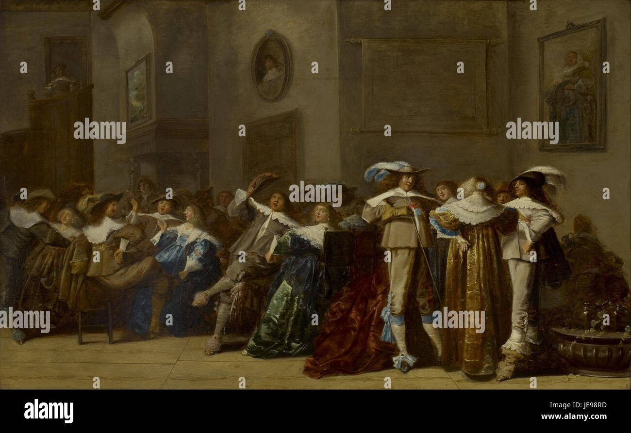 'The Merry Company' is a 17th-century painting by Dutch artist Dirck ...