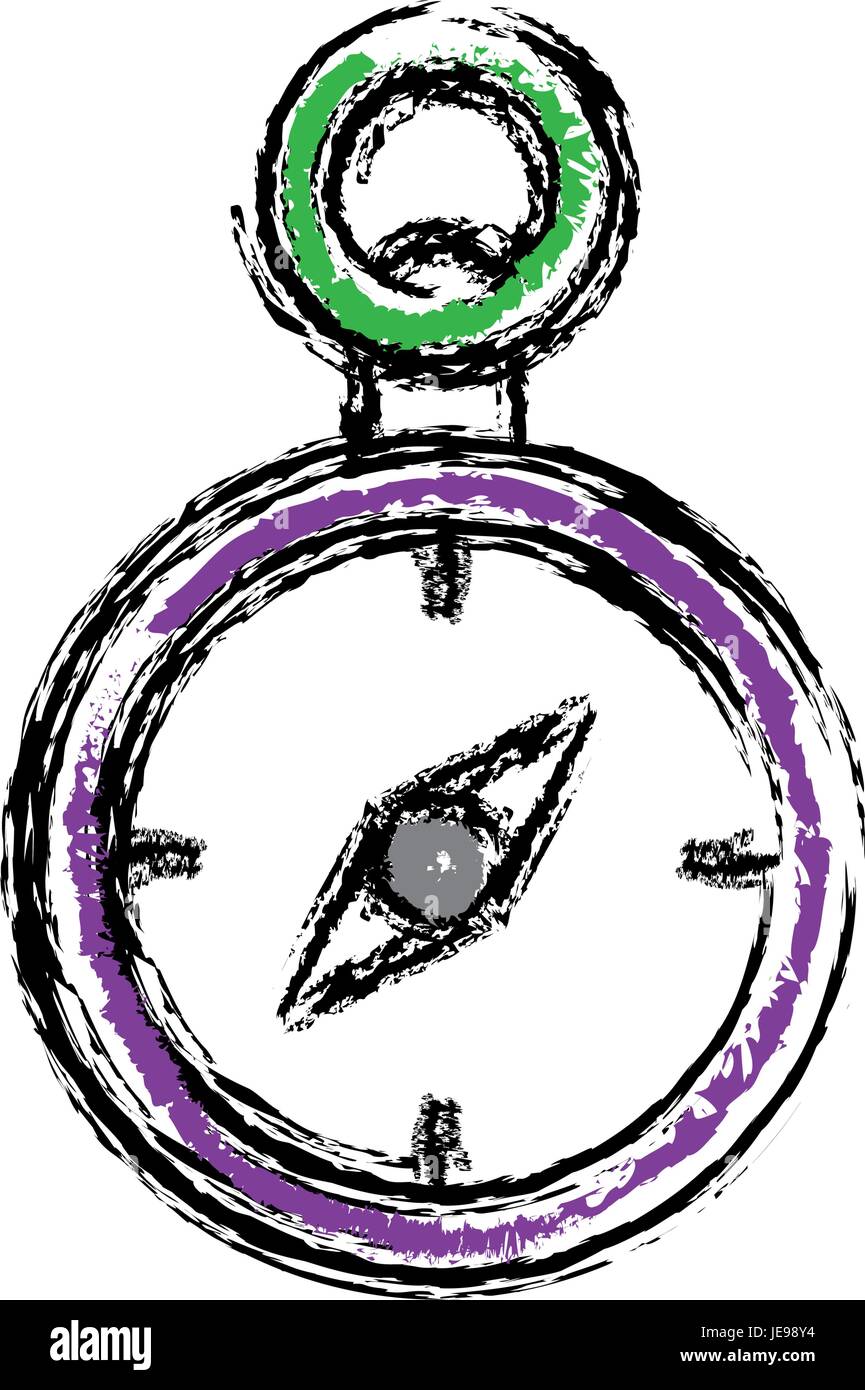 compass to know the direction of exploration Stock Vector Image & Art ...