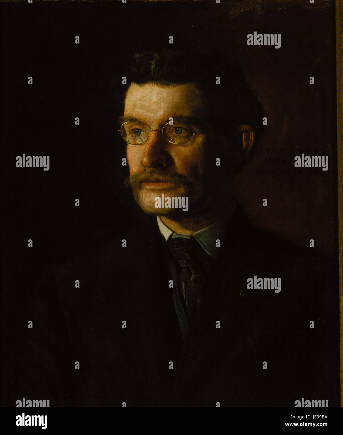 A portrait by Thomas Eakins, painted in 1907, of Thomas J. Eagan ...