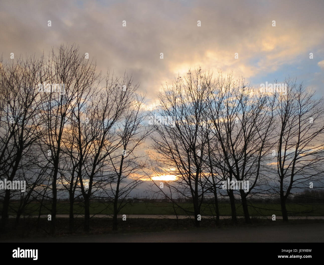 The photo captures an evening view in Reilingen, Germany, taken on ...