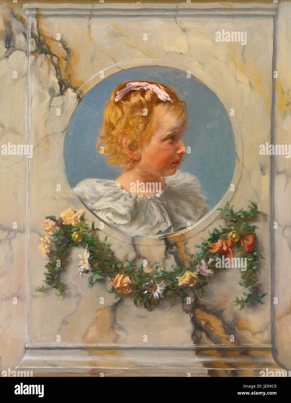 Charles Frederic Ulrich's 'Homage to a Little Girl' is a portrait ...