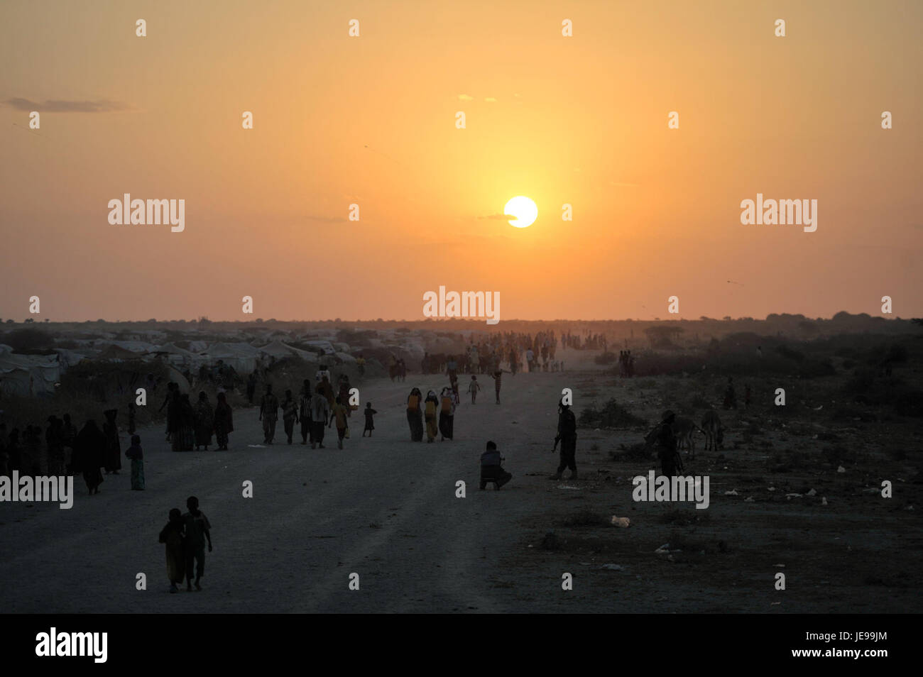 Taken on December 14, 2013, this image shows the Jowhar IDP Camp, which ...