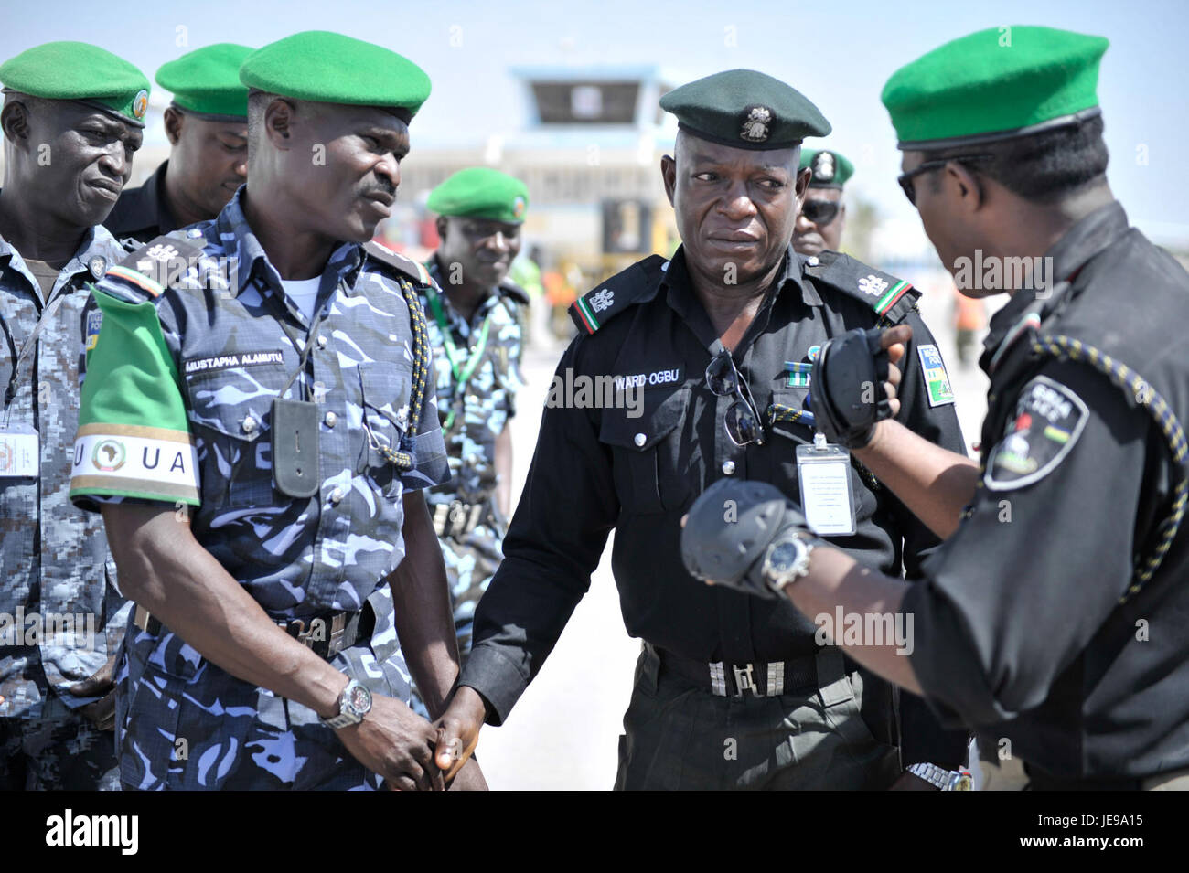 This image shows a Nigerian Formed Police Unit as part of a police ...