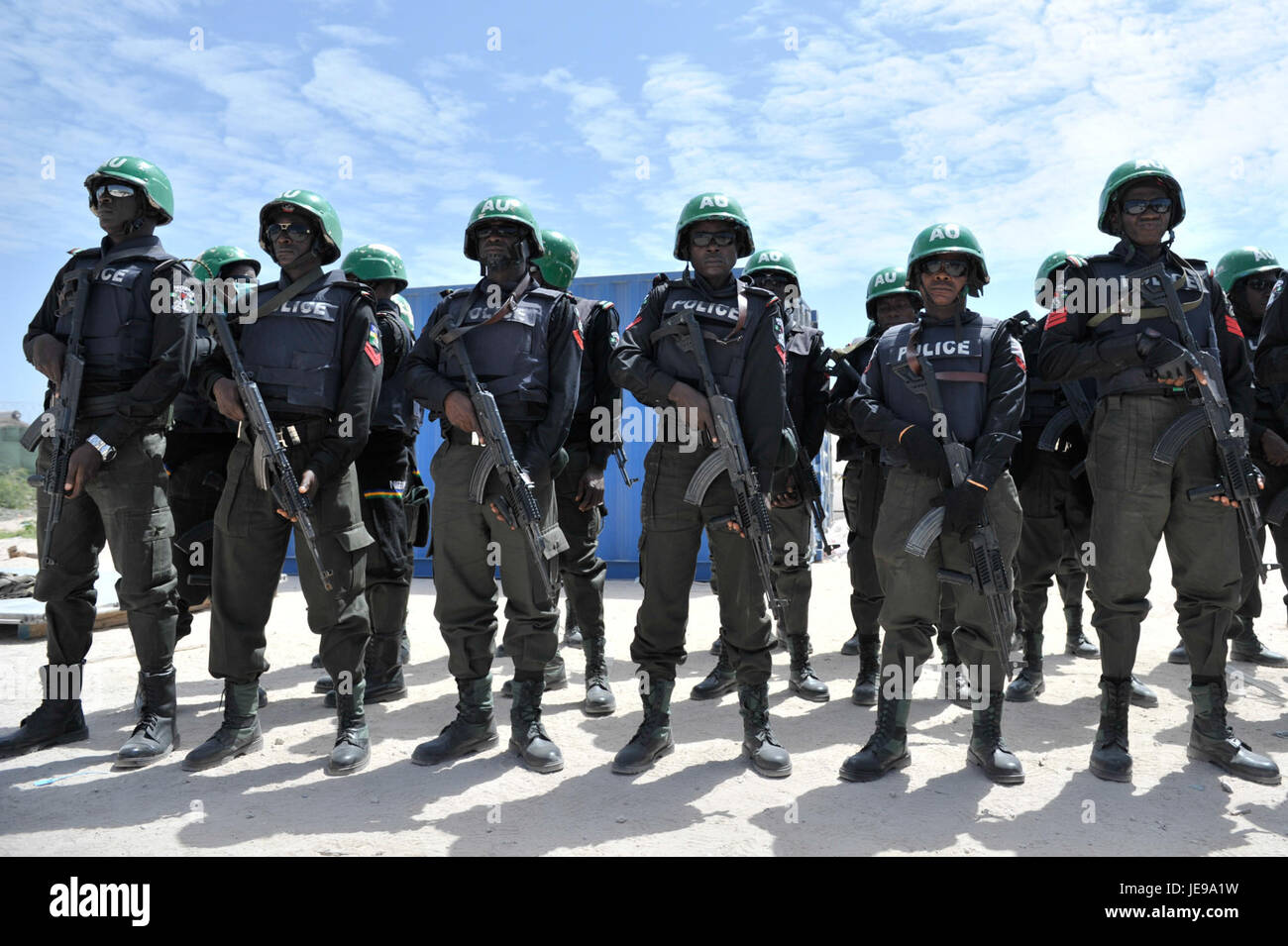 Nigerian police force unit hi-res stock photography and images - Alamy