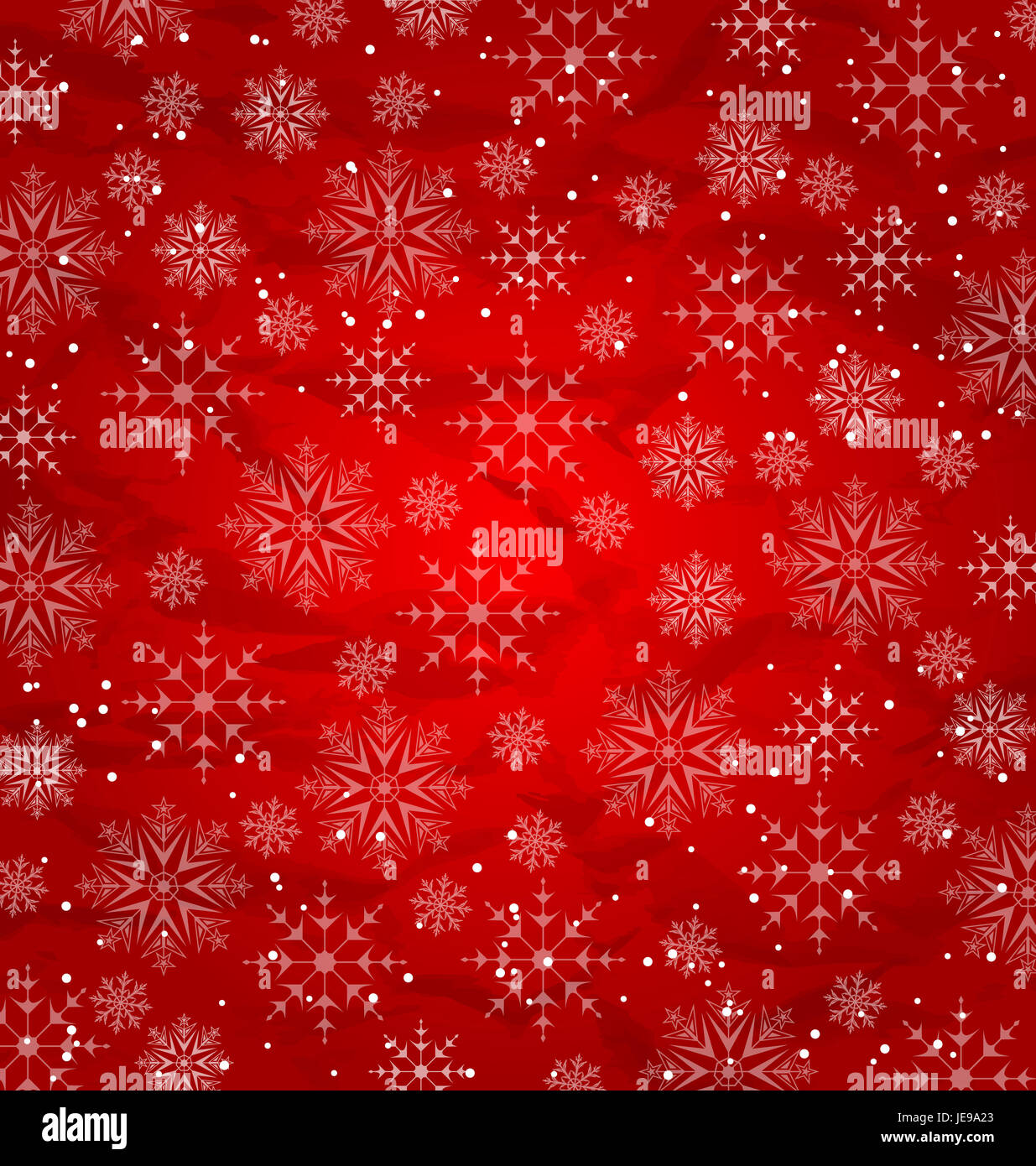 Illustration Christmas red wallpaper, snowflakes texture Stock Photo ...