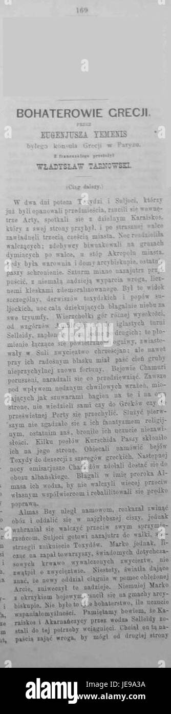 An excerpt from 'Bohaterowie Grecji', a work depicting the heroes of ...