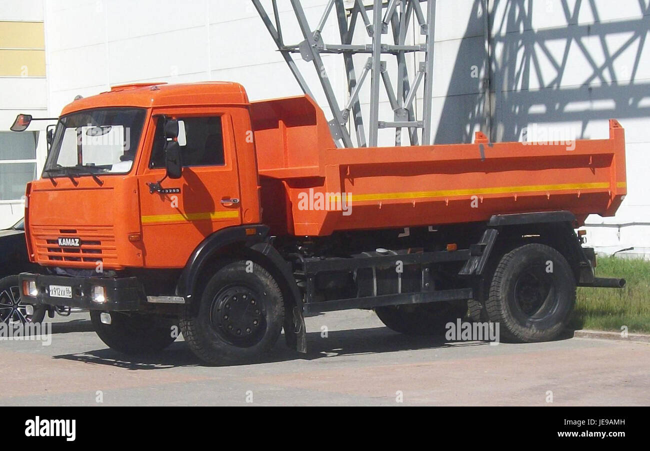 The image shows a Kamaz-43253, a Russian-made truck, in use on June 24 ...