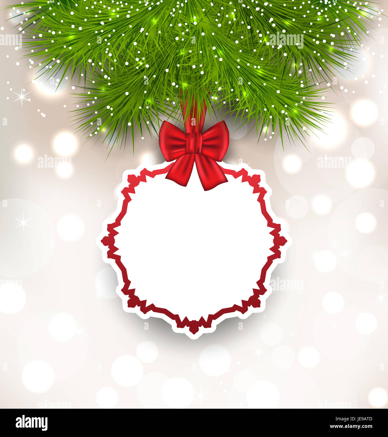 Illustration glowing background with Christmas card Stock Photo - Alamy