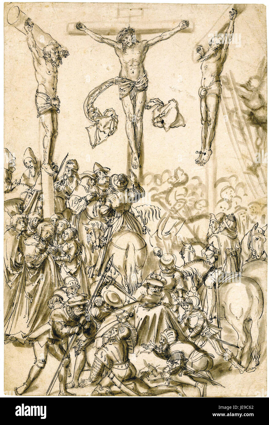 This drawing by Lucas Cranach the Elder depicts the Crucifixion of ...