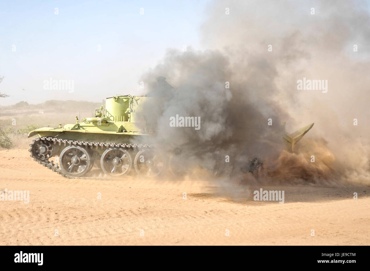 Photograph of AMISOM Tank Crew-11 taken in 2014, documenting the ...