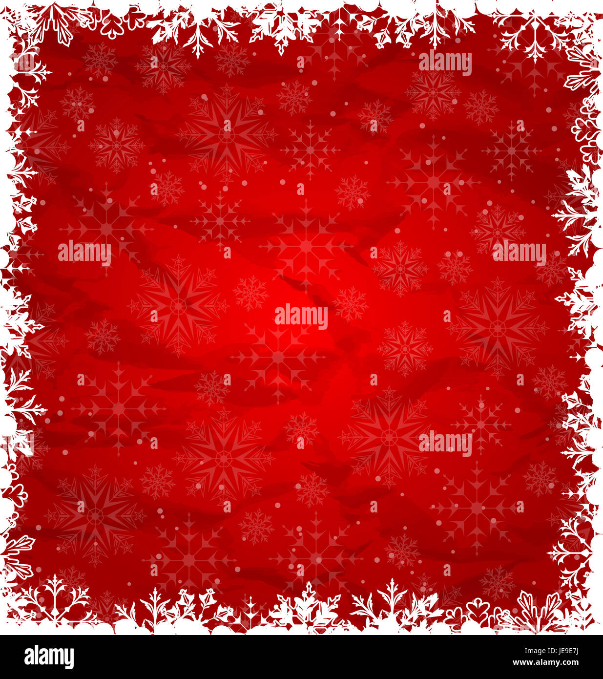 Illustration Christmas Border Made in Snowflakes, Crumpled Paper ...