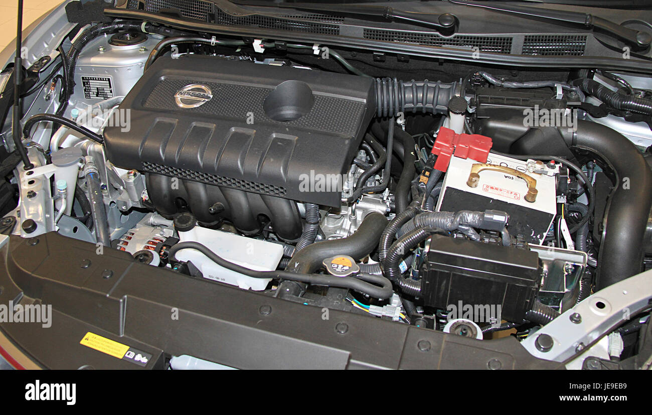 The 2013 Nissan Tiida 1.6T XV features a well-engineered engine room ...