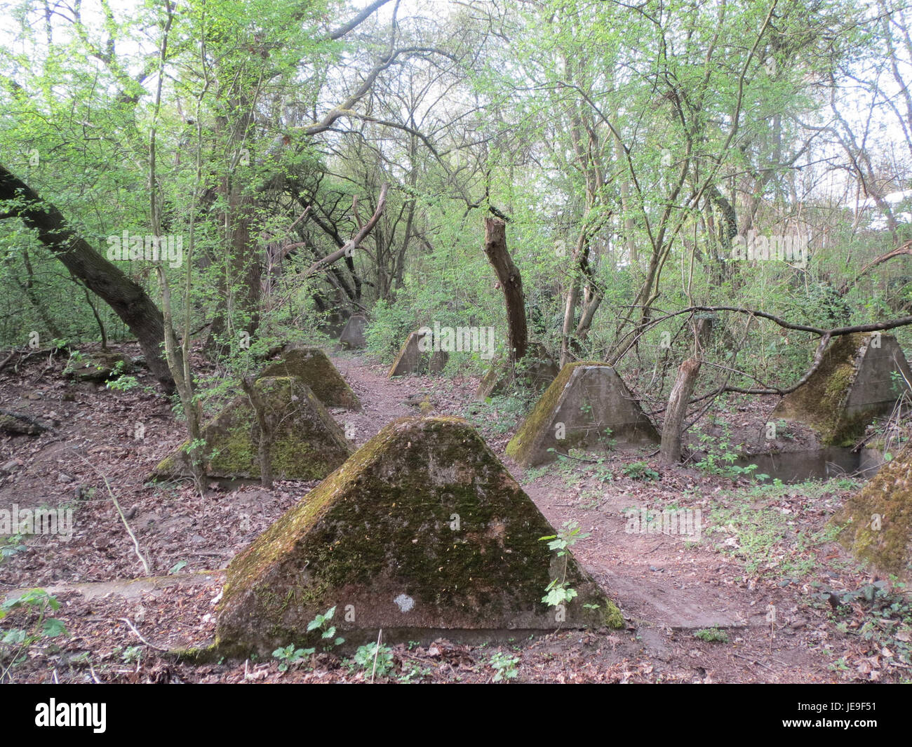Panzersperren, or tank barriers, were structures designed to prevent ...
