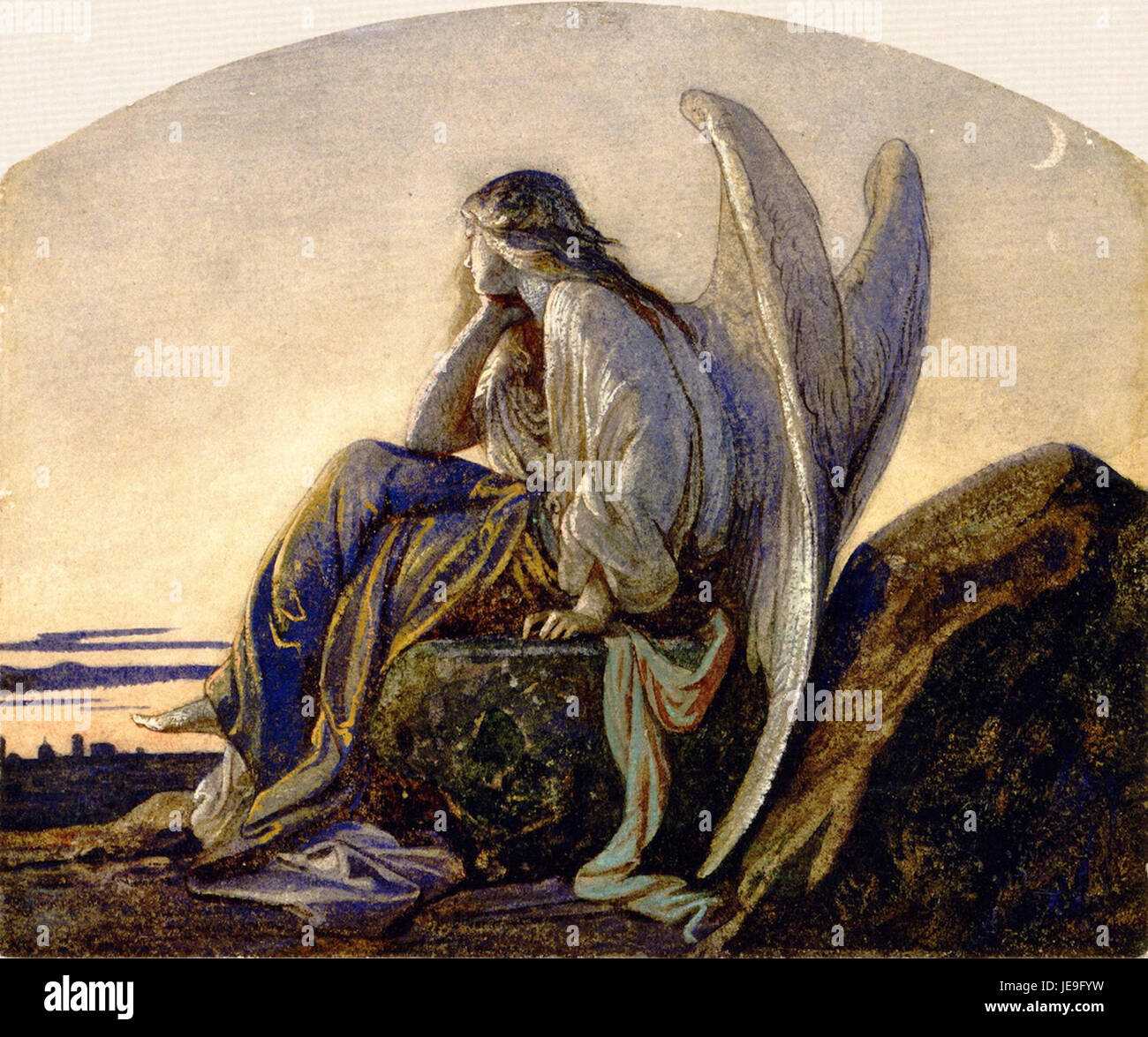 Alexandre Cabanel - The Evening Angel Stock Photo - Alamy