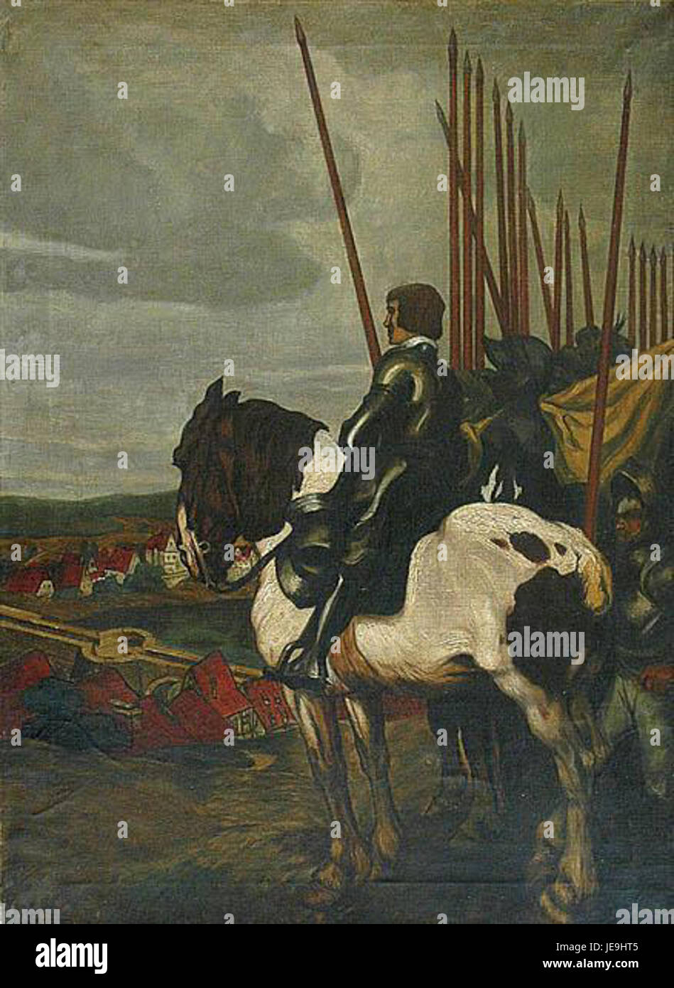 A portrait of Fritz Boehle, depicting him as a knight ('Ritter'). The ...