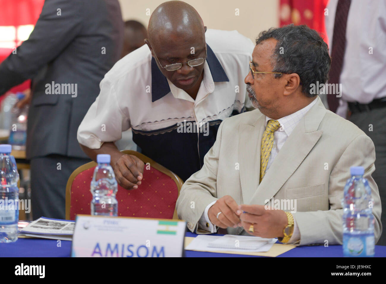 This photograph captures a donor roundtable meeting held on May 21 ...