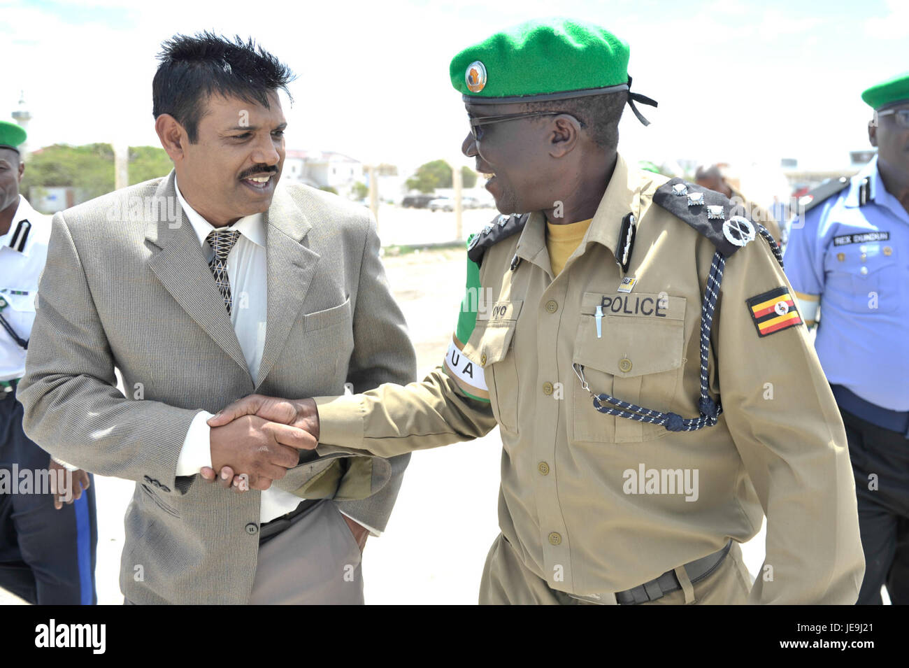 The photograph shows the arrival of the new police commissioner on May ...