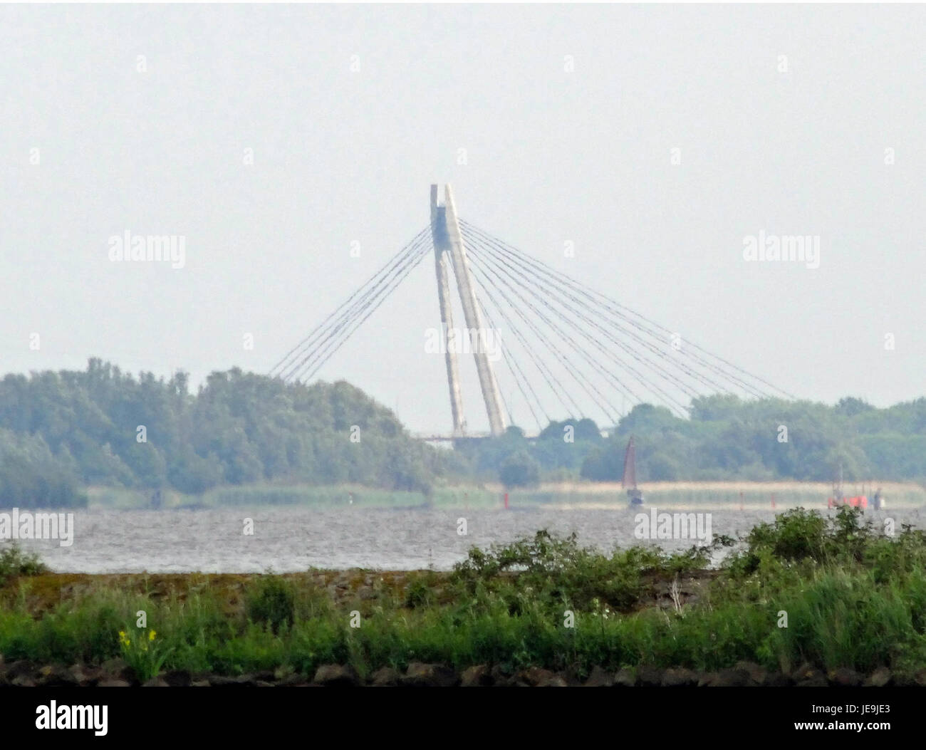 This photo, taken on May 30, 2014, captures the Eilandbrug bridge in ...