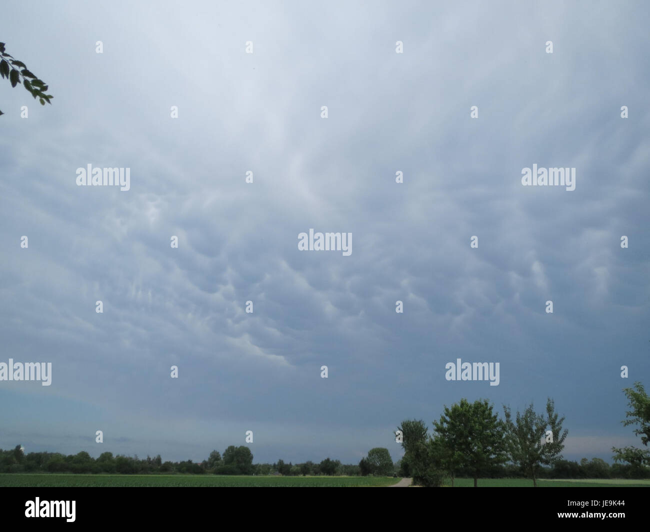 This photograph captures the intense weather conditions of a ...