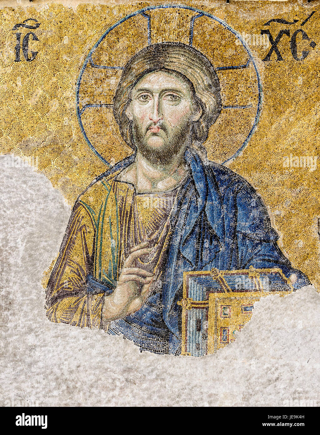 The Christ Pantocrator mosaic in Hagia Sophia, Istanbul, is one of the ...