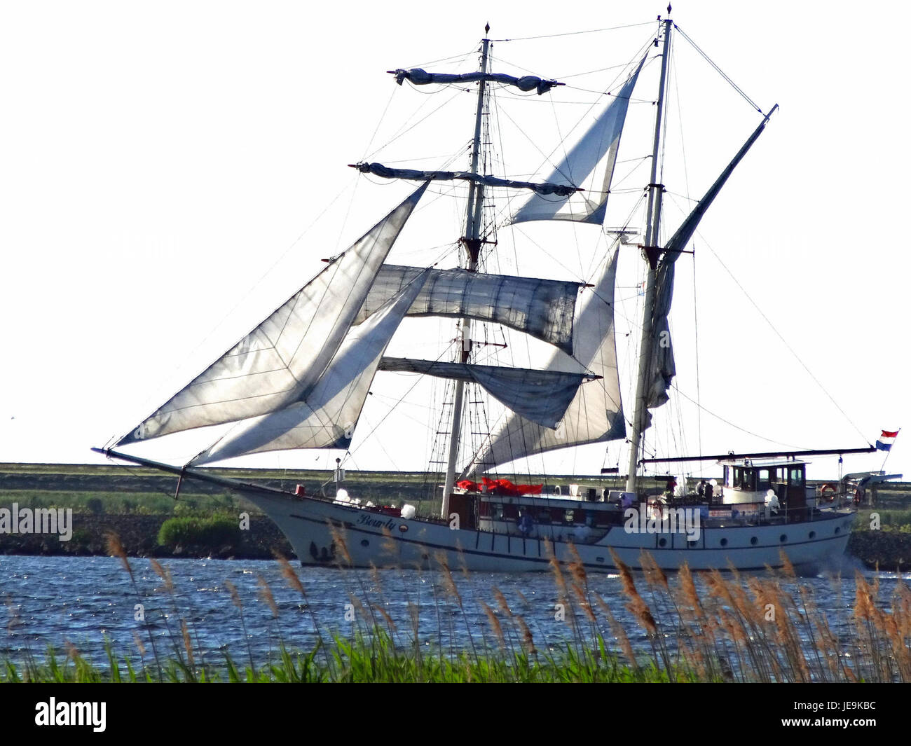 The Bounty, a historical replica of the famous ship, was photographed ...