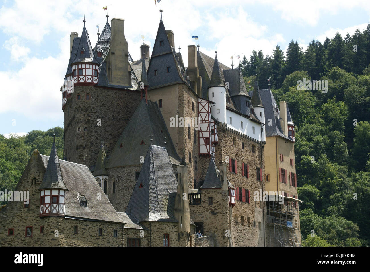 This photo captures a view of Burg Eltz, a medieval castle located in ...