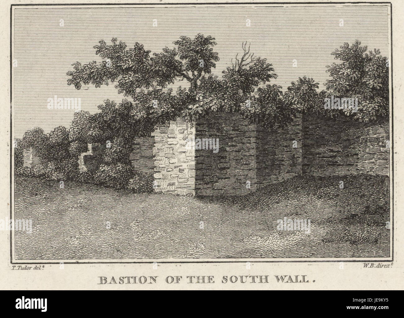The image shows the eastern entrance of Caerwent, an ancient Roman town ...